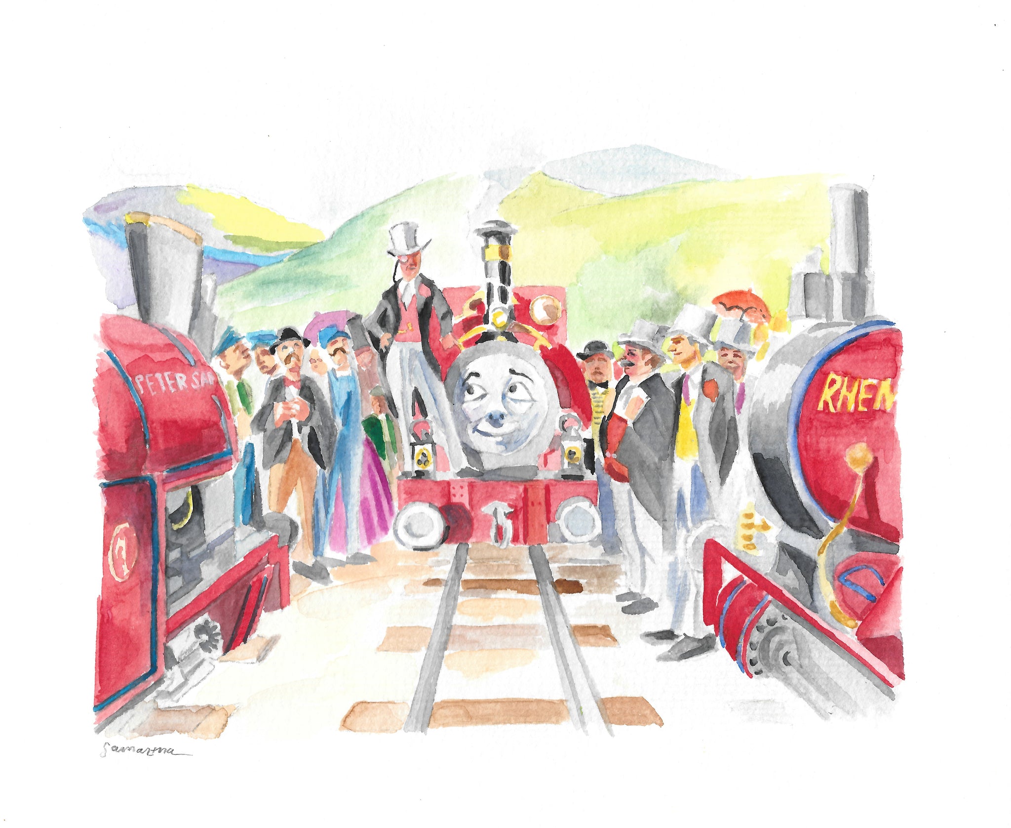 Thomas the Tank Engine Print – Samantha Lee Designs